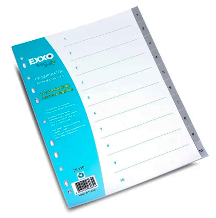Material Zyre :: EXXO Index Divider me ndarje, 1-10 TS 110