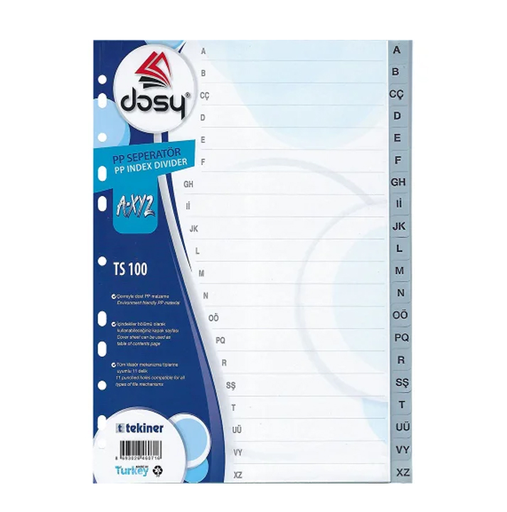 Material Zyre :: Dosy Index Divider me ndarje, A-XYZ TS 100